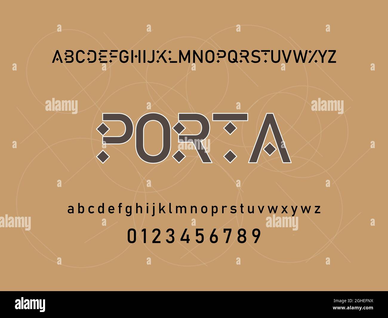 Abstract digital modern alphabet fonts. Typography technology music ...