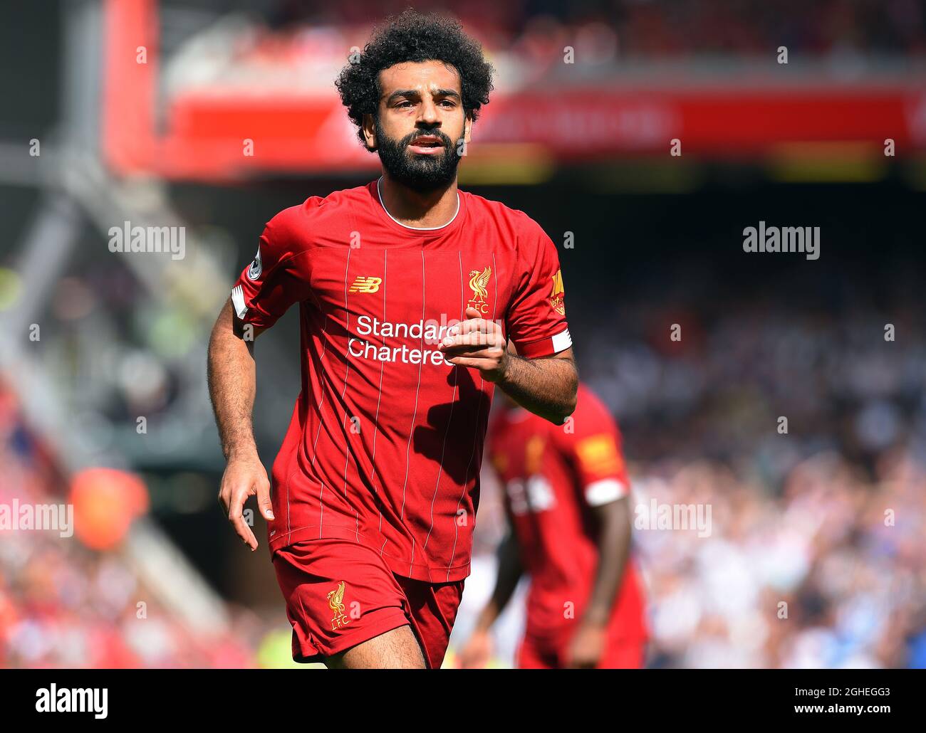 Mohamed Salah of Liverpool during the Premier League match at Anfield ...