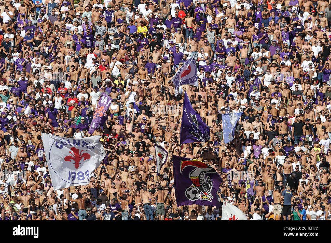 Fiorentina fans with flags hi-res stock photography and images - Alamy