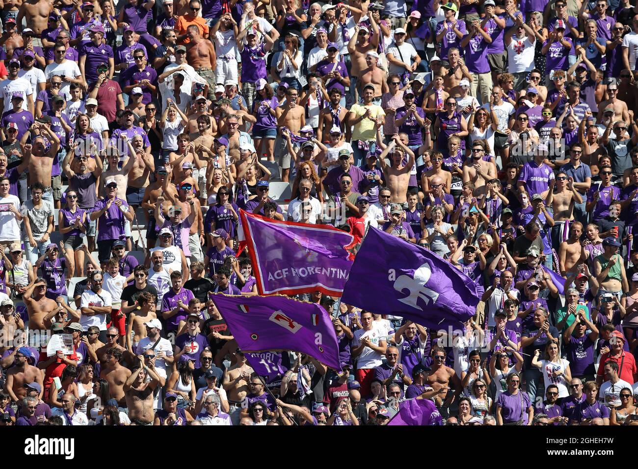 Fiorentina fans with flags hi-res stock photography and images - Alamy