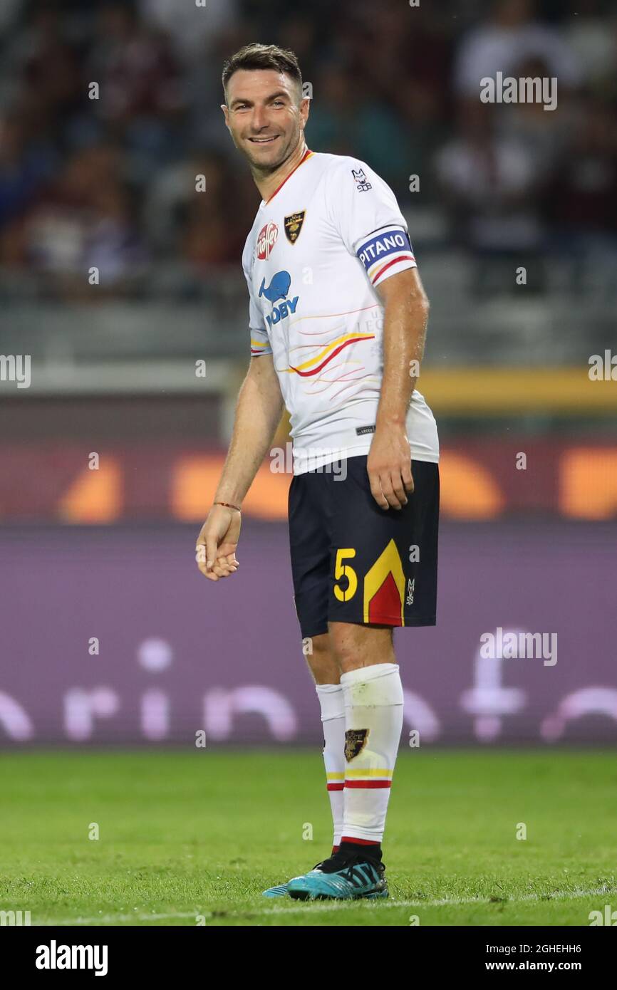 Fabio Lucioni of Lecce during the Serie A match at Stadio Grande Torino ...