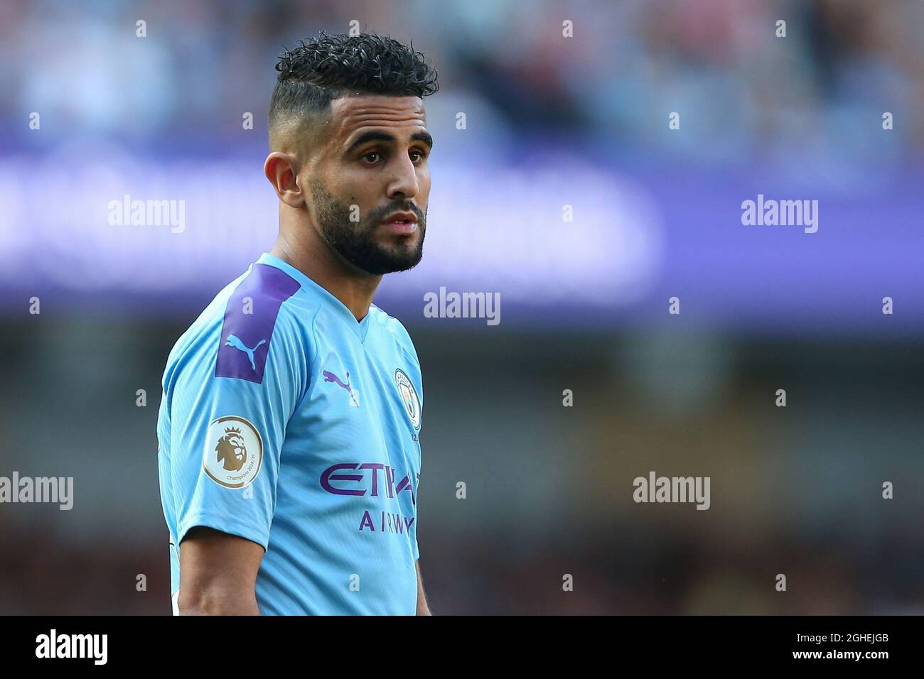Riyad Mahrez of Manchester City during the Premier League match at the ...