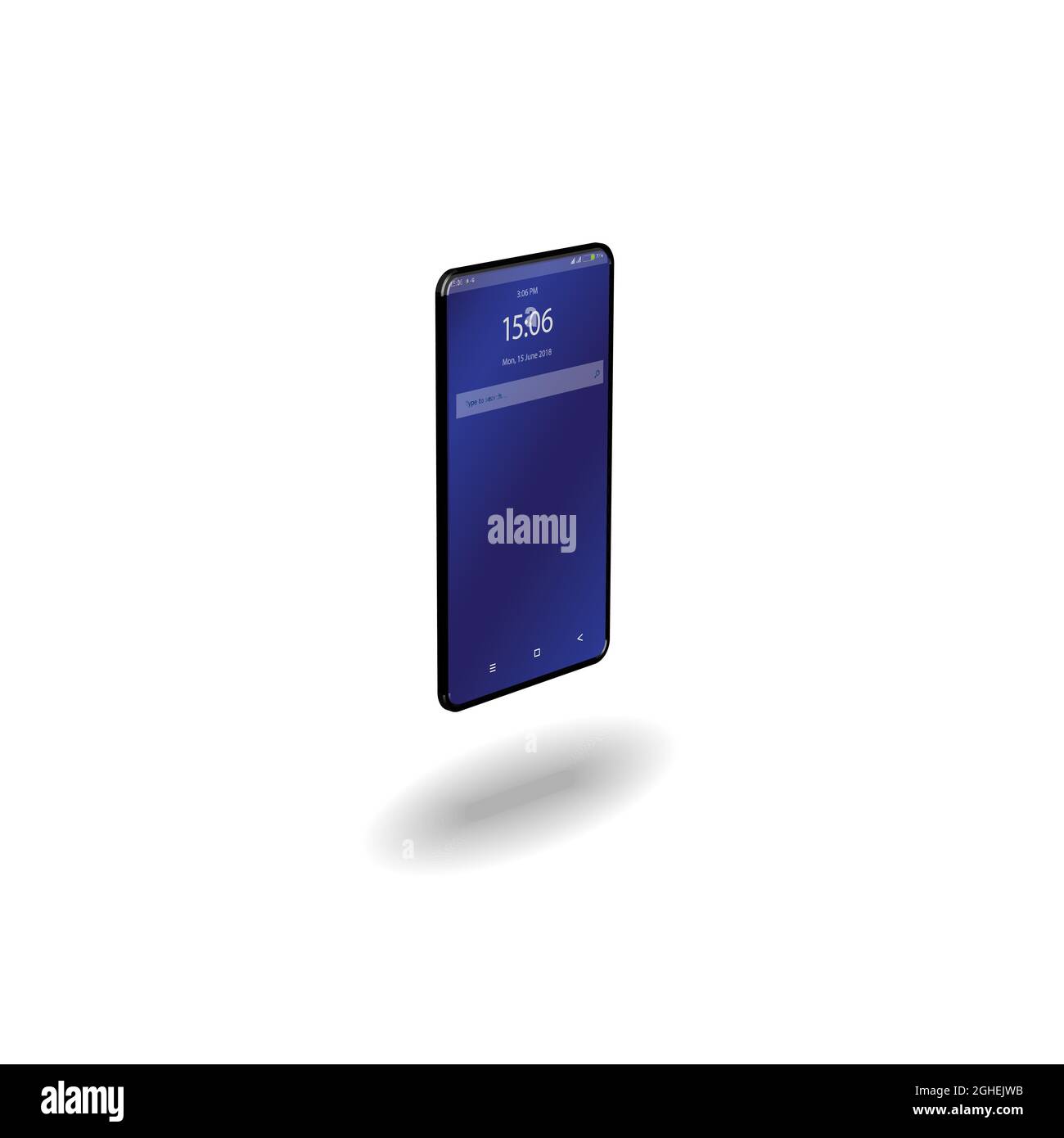 Realistic Smartphone. Isometric. Isolated on a white background Stock ...