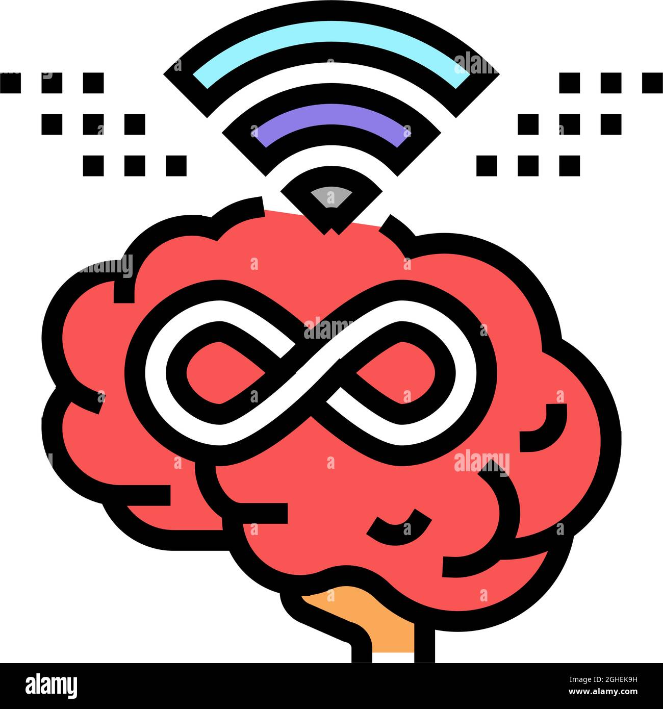 endless learning color icon vector illustration Stock Vector Image ...