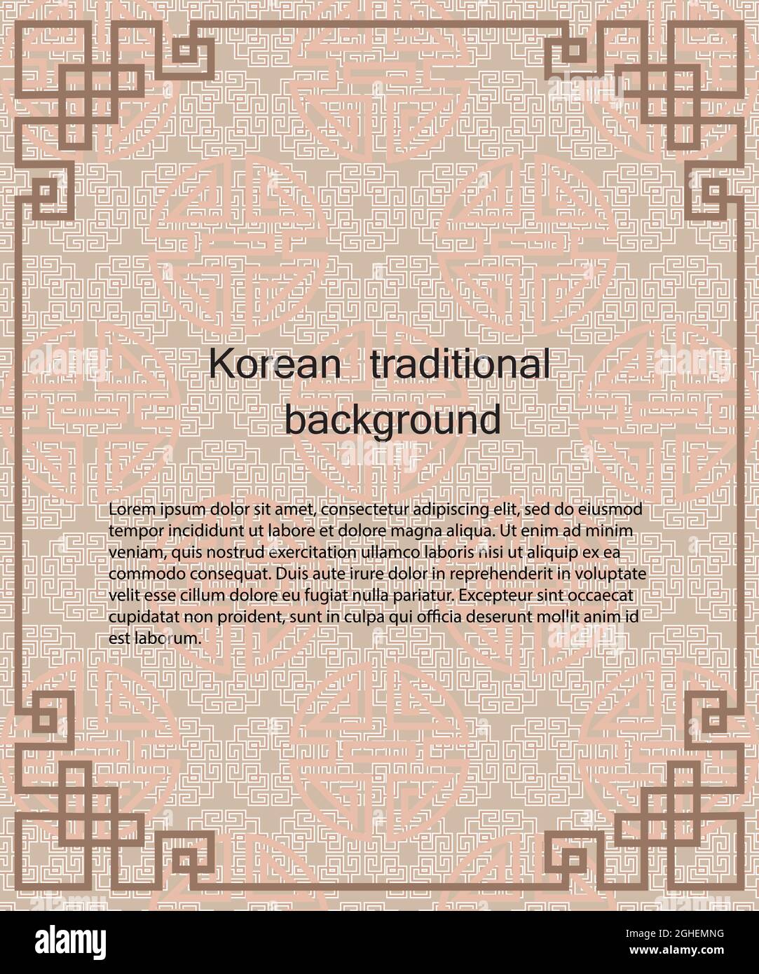 Korean traditional pattern background banner. Vector Design Stock ...