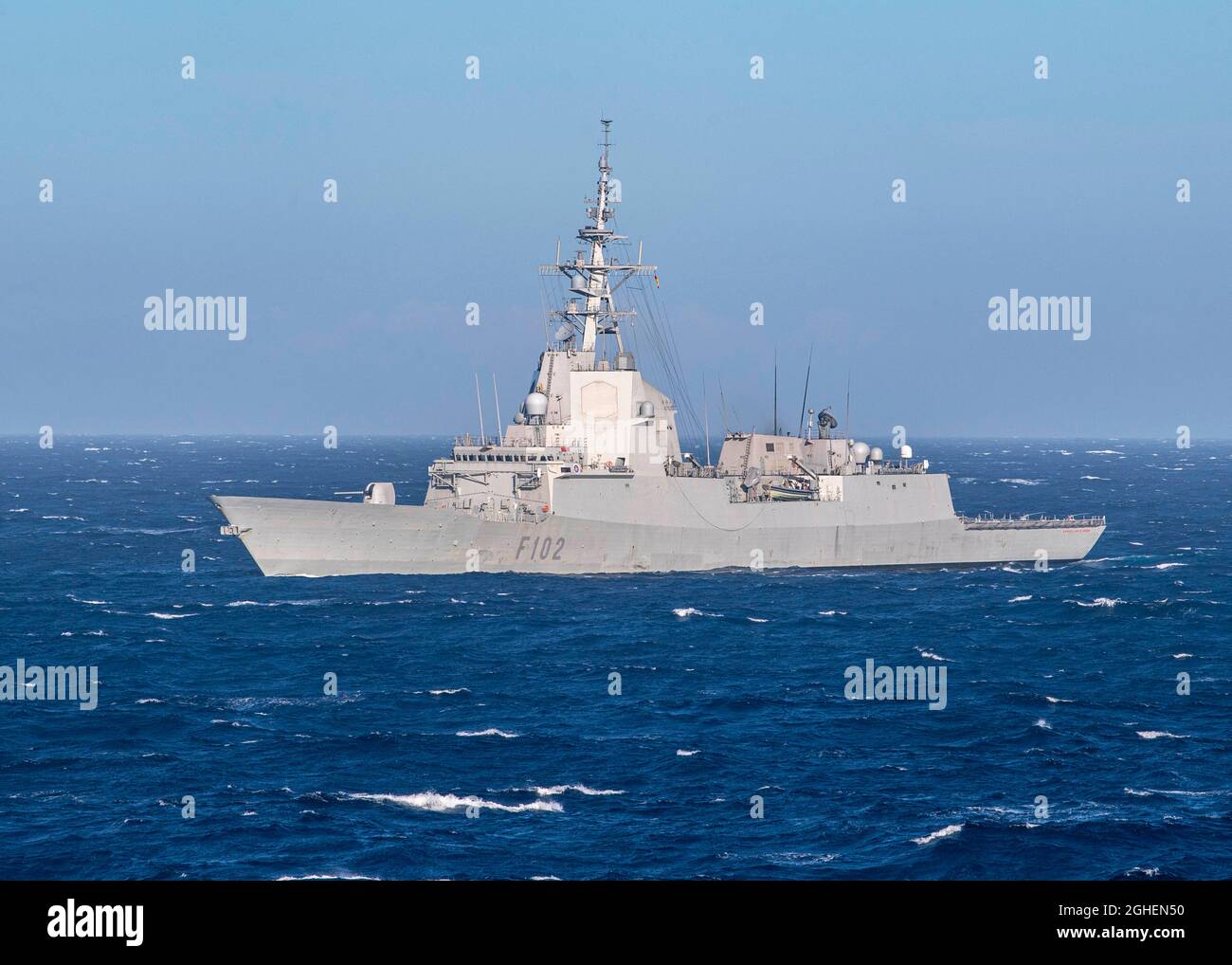 The Spanish navy Alvaro de Bazan-class frigate ESPS Almirante Juan de ...