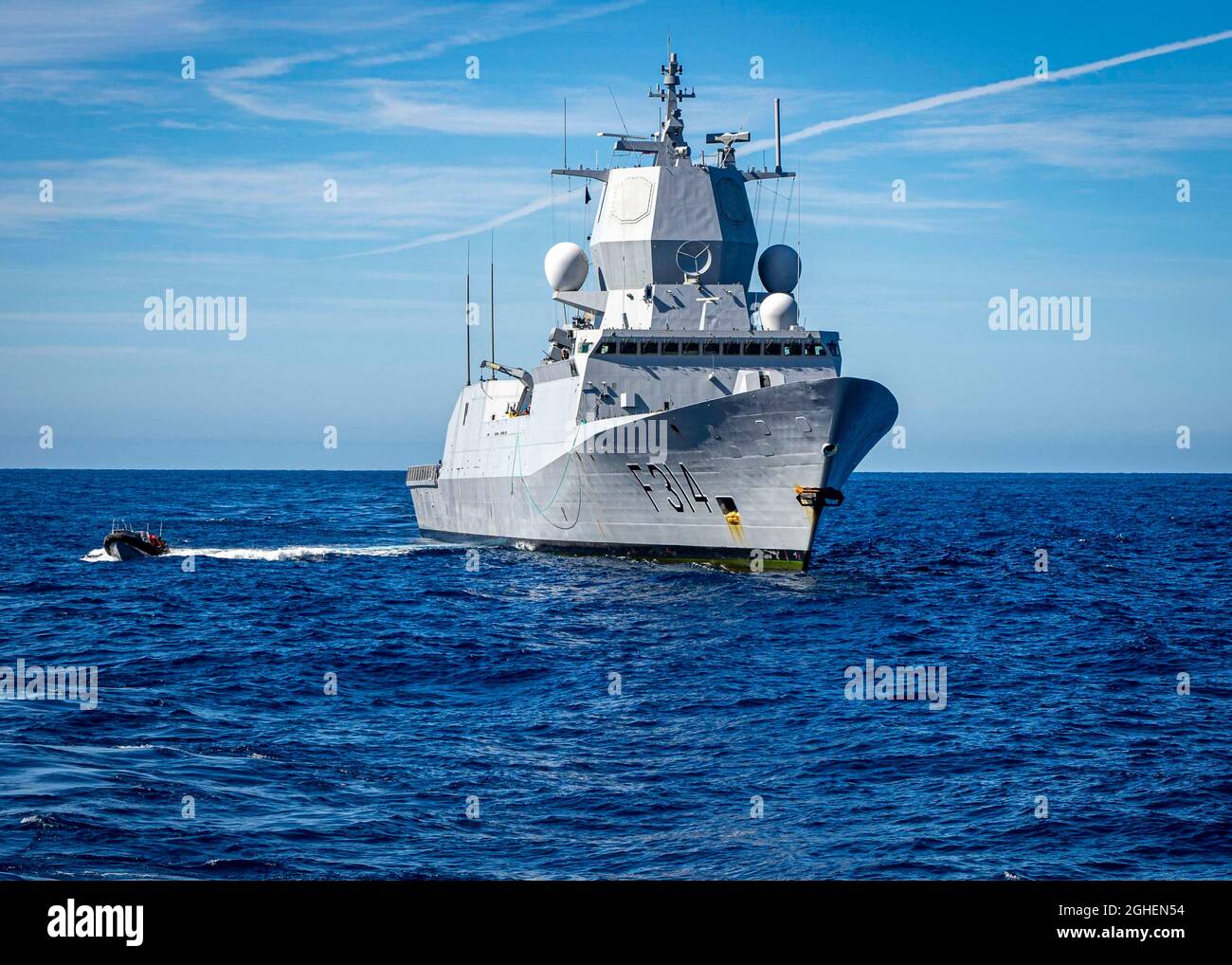 A rigid-hull inflatable boat from the Royal Norwegian Navy Fridjof ...