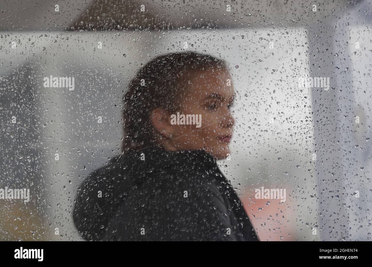 A programme seller inside the stadium hi-res stock photography and ...