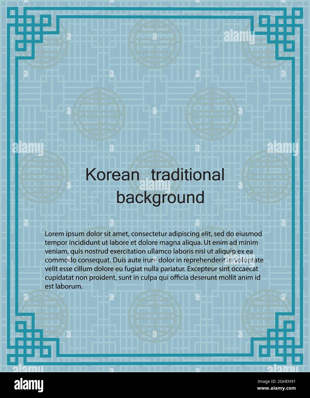 Korean traditional pattern background banner Stock Vector Image & Art ...