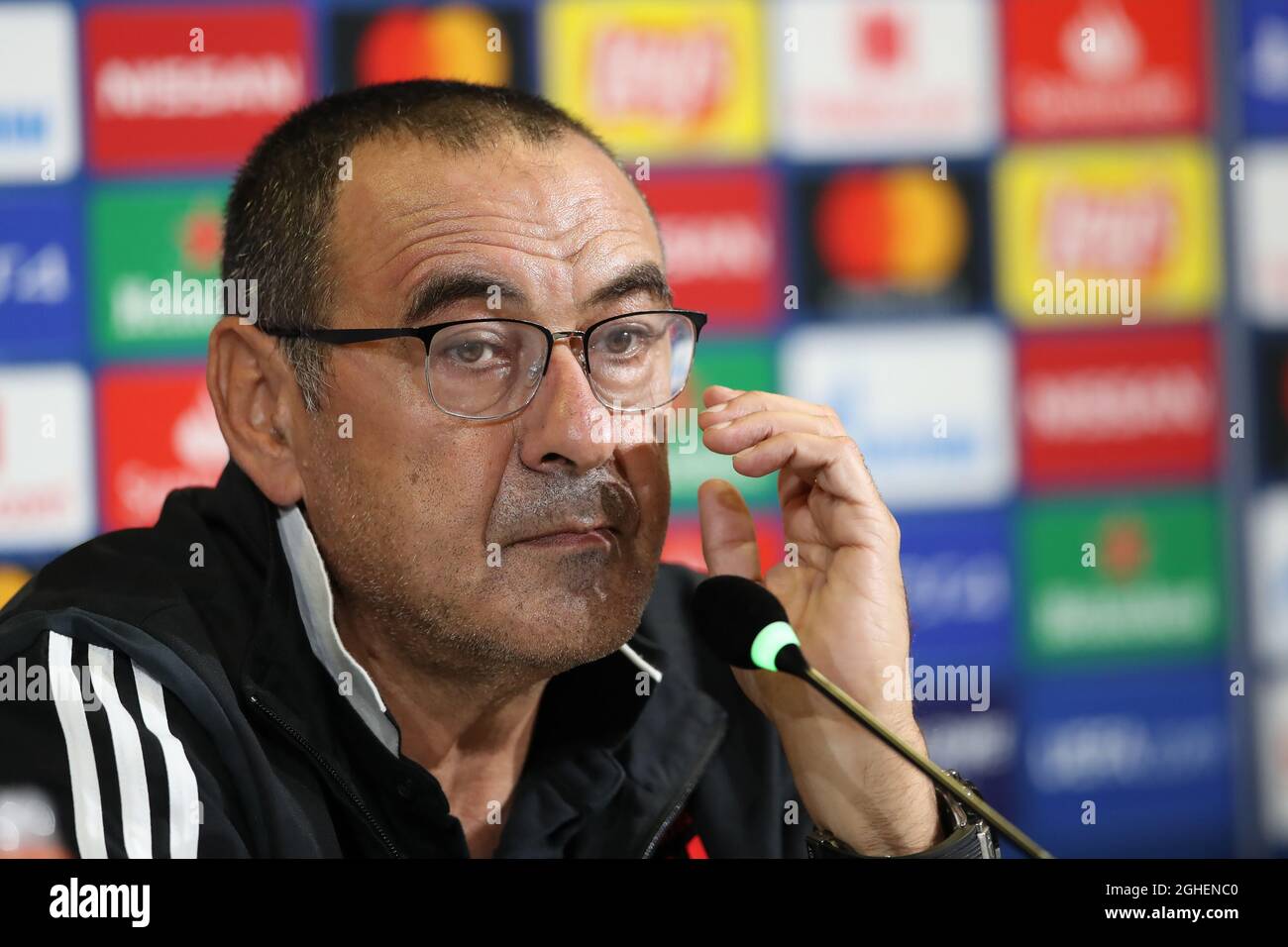 Maurizio Sarri Head coach of Juventus during the press conference at ...