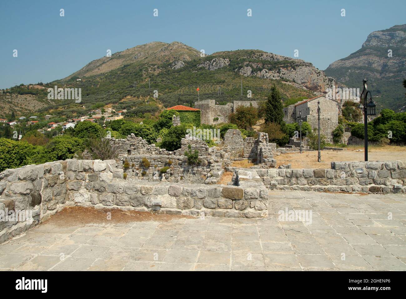 Stari Bar. Old Bar. The ruins of the old town Bar. A historic site in ...