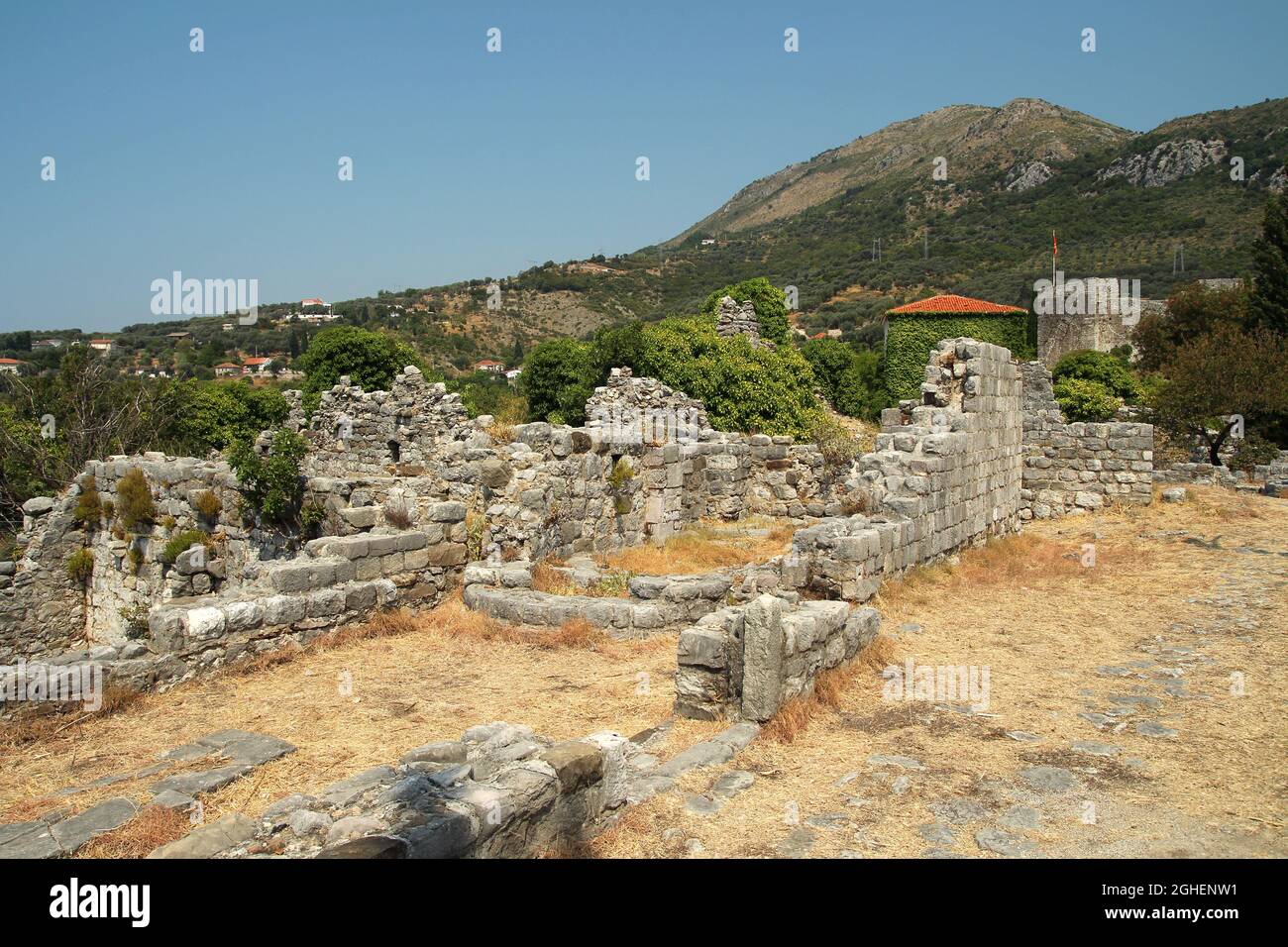 Stari Bar. Old Bar. The ruins of the old town Bar. A historic site in ...