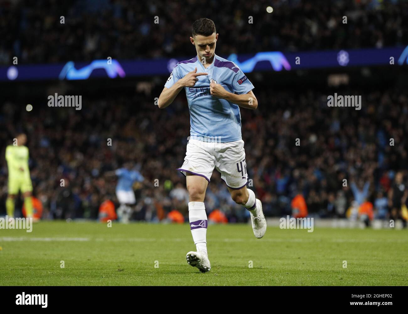 Phil Foden of Manchester City celebrate scoring his goal during the ...
