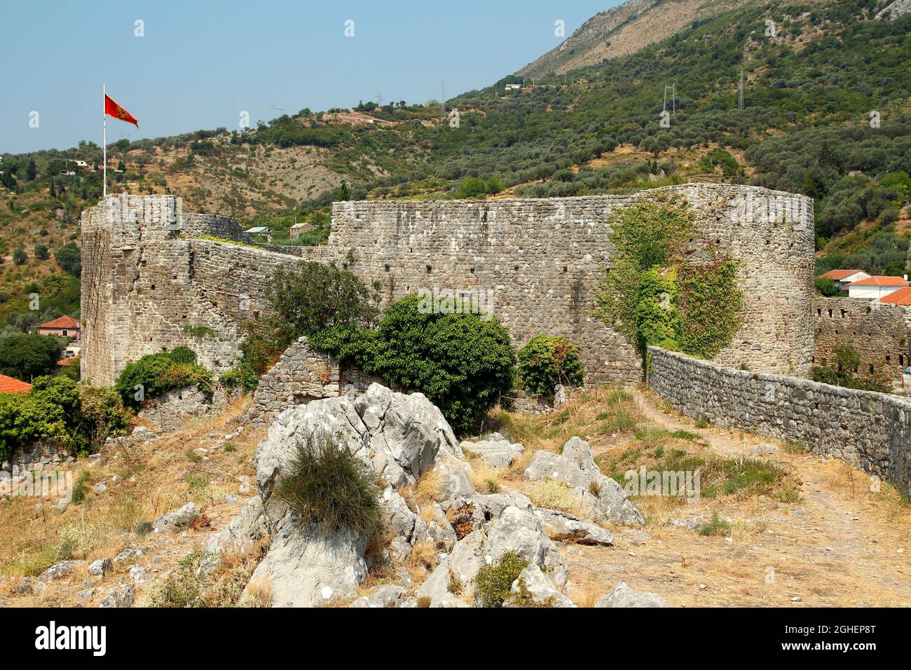 Stari Bar. Old Bar. The ruins of the old town Bar. A historic site in ...