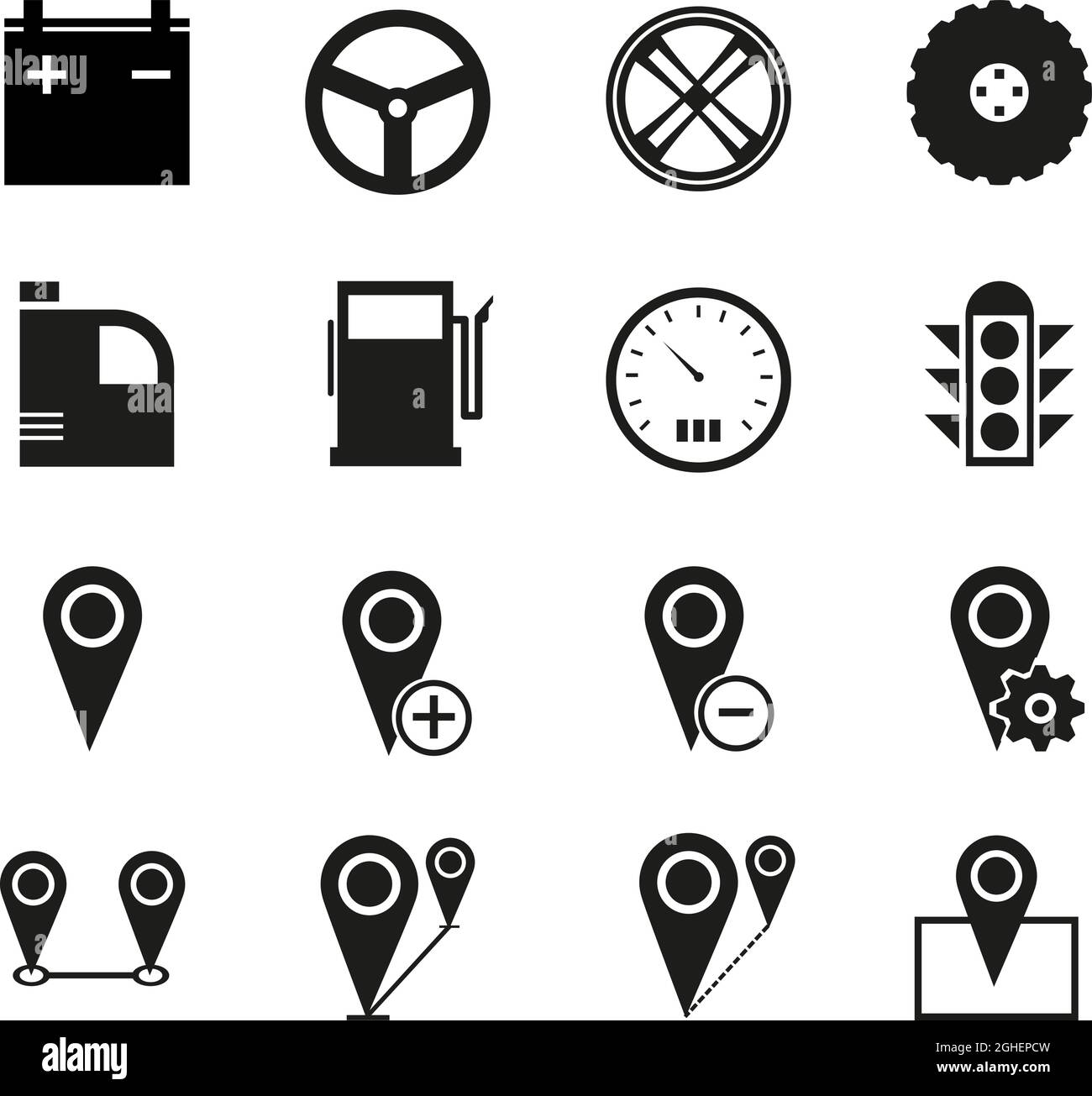Simple Set of Approve Related Vector Line Icons. Contains such Icons as road, drive, map, place ...