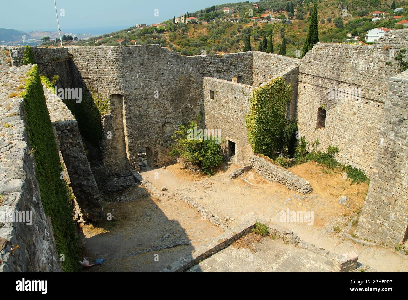Stari Bar. Old Bar. The ruins of the old town Bar. A historic site in ...