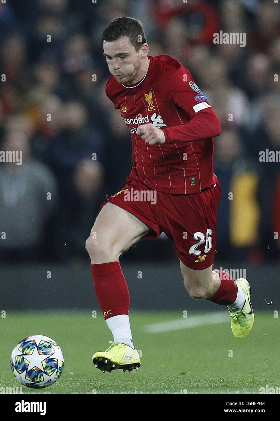 Andy Robertson of Liverpool during the UEFA Champions League match ...