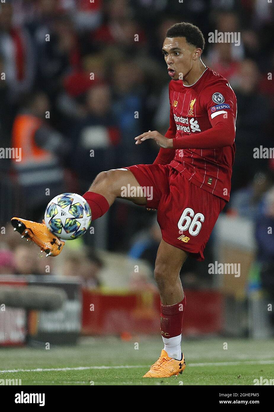 Trent Alexander-Arnold of Liverpool during the UEFA Champions League ...