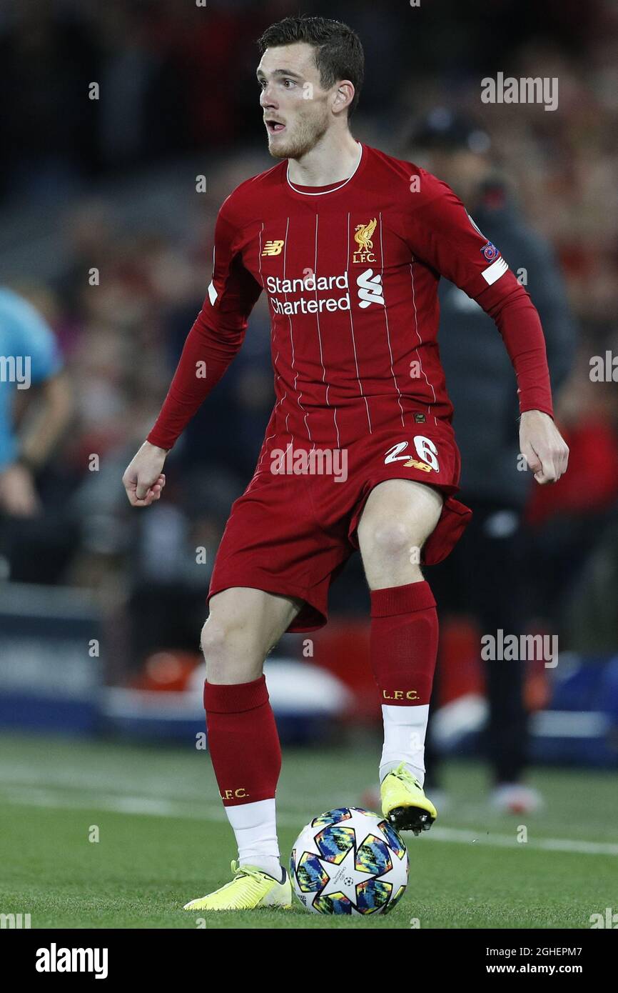 Andy Robertson of Liverpool during the UEFA Champions League match ...