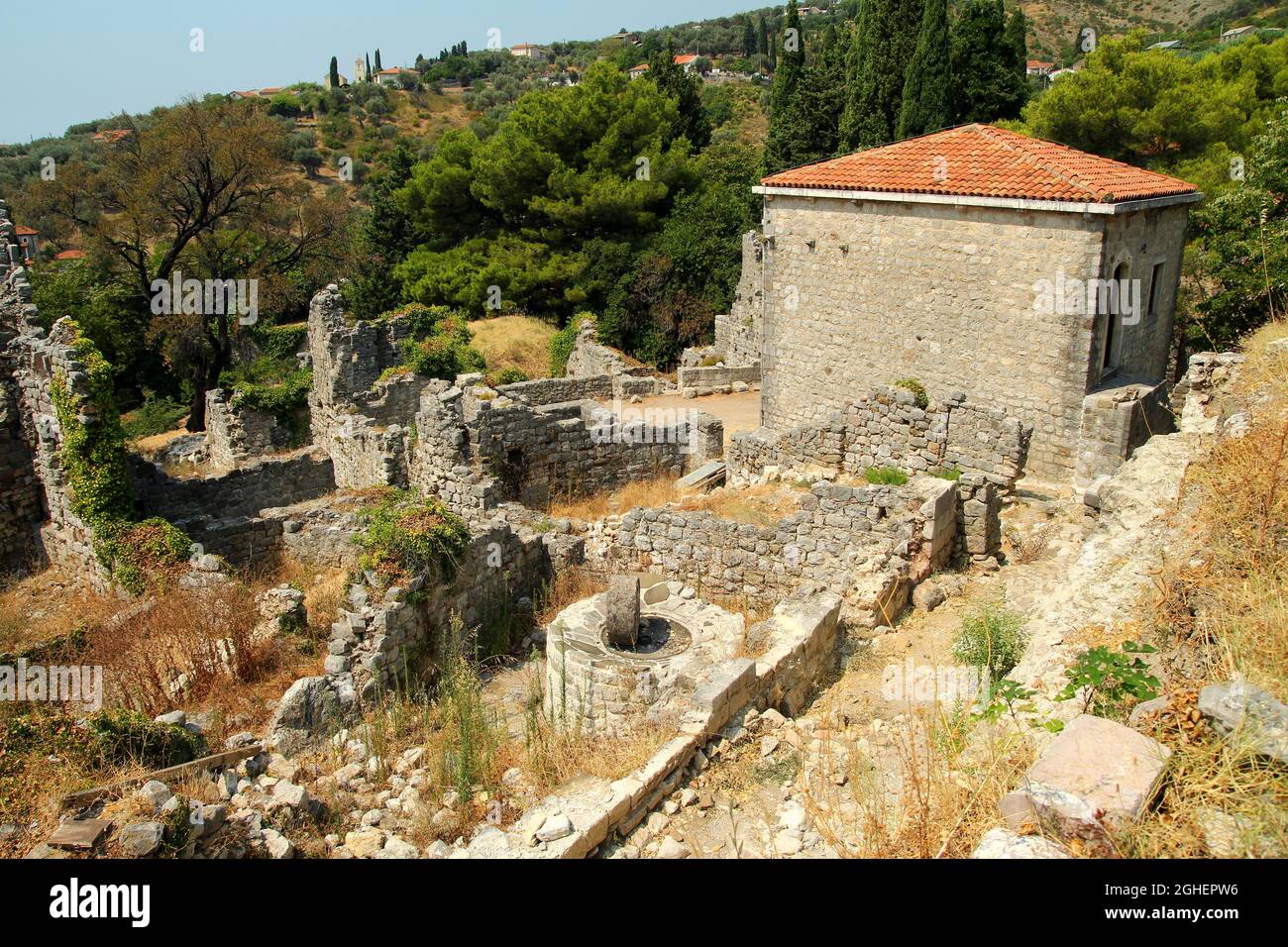 Stari Bar. Old Bar. The ruins of the old town Bar. A historic site in ...