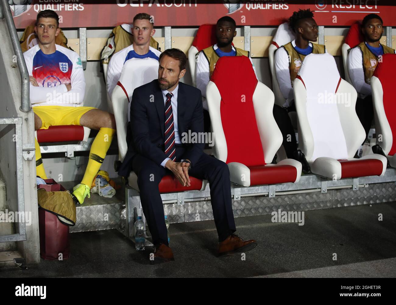 Football stadium dugout seat hi-res stock photography and images - Alamy