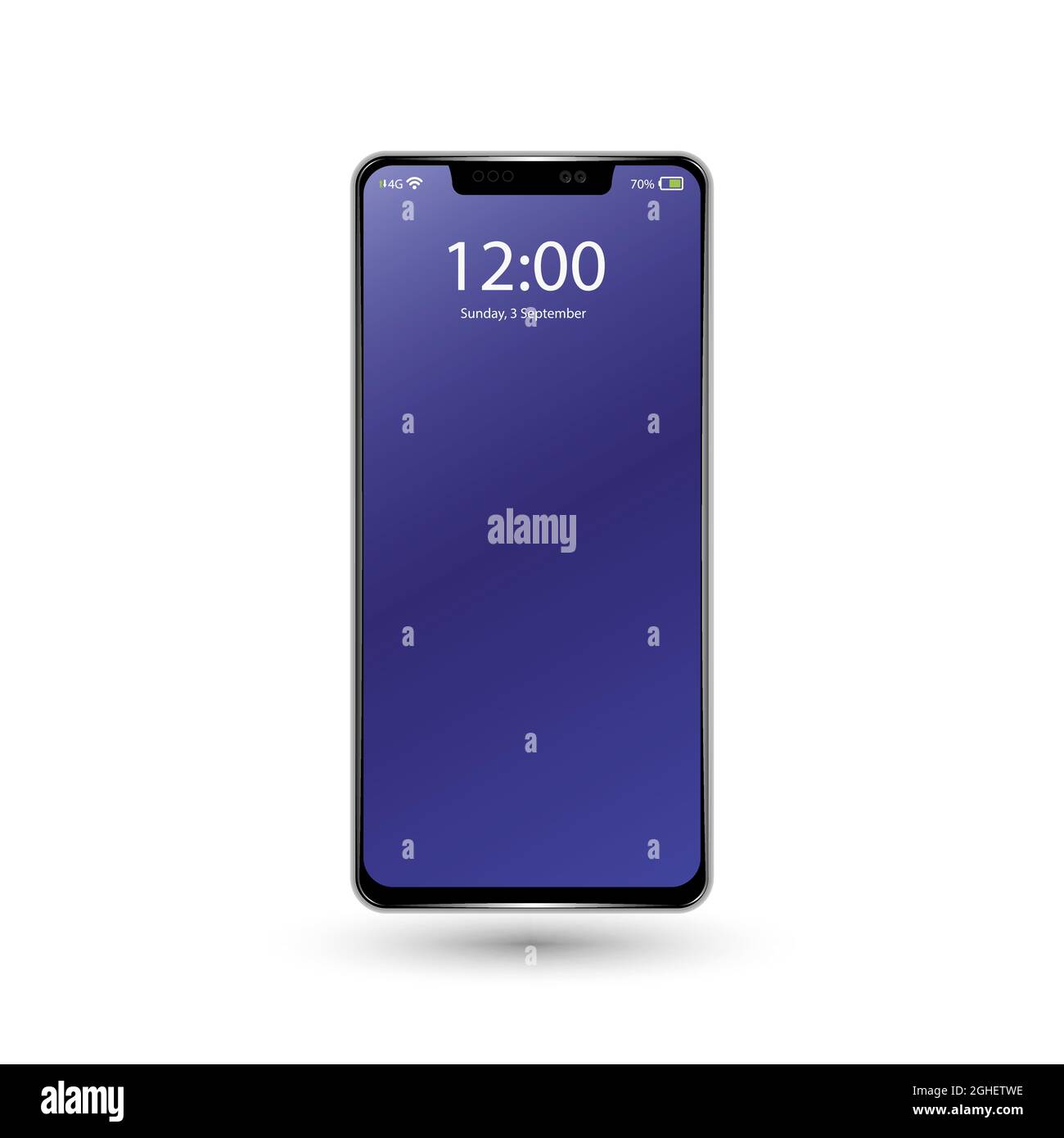 New frameless phone front black vector drawing eps10 format isolated on ...