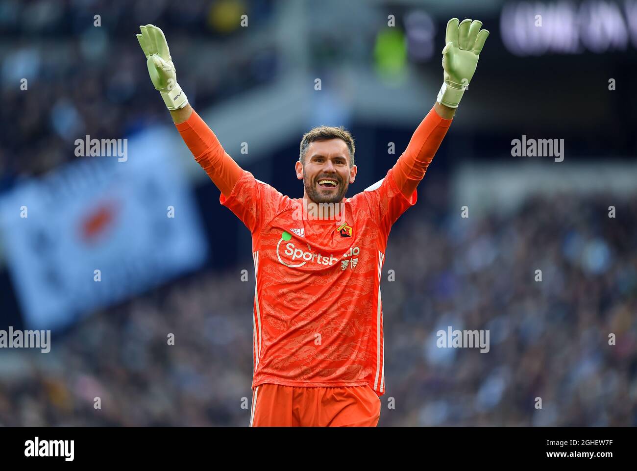Watfords goalkeeper ben foster celebrates hi-res stock photography and ...