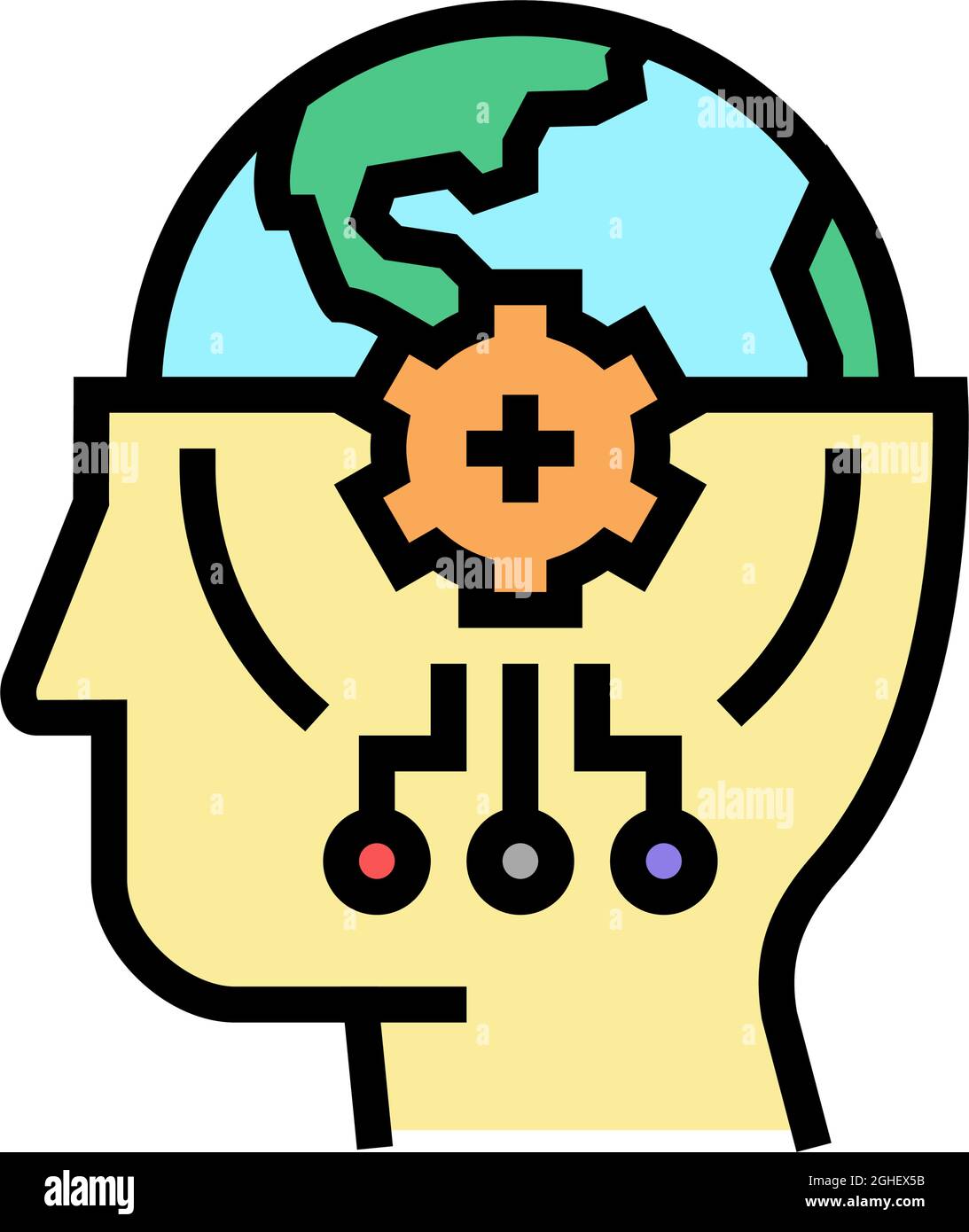 world knowledge color icon vector illustration Stock Vector Image & Art ...