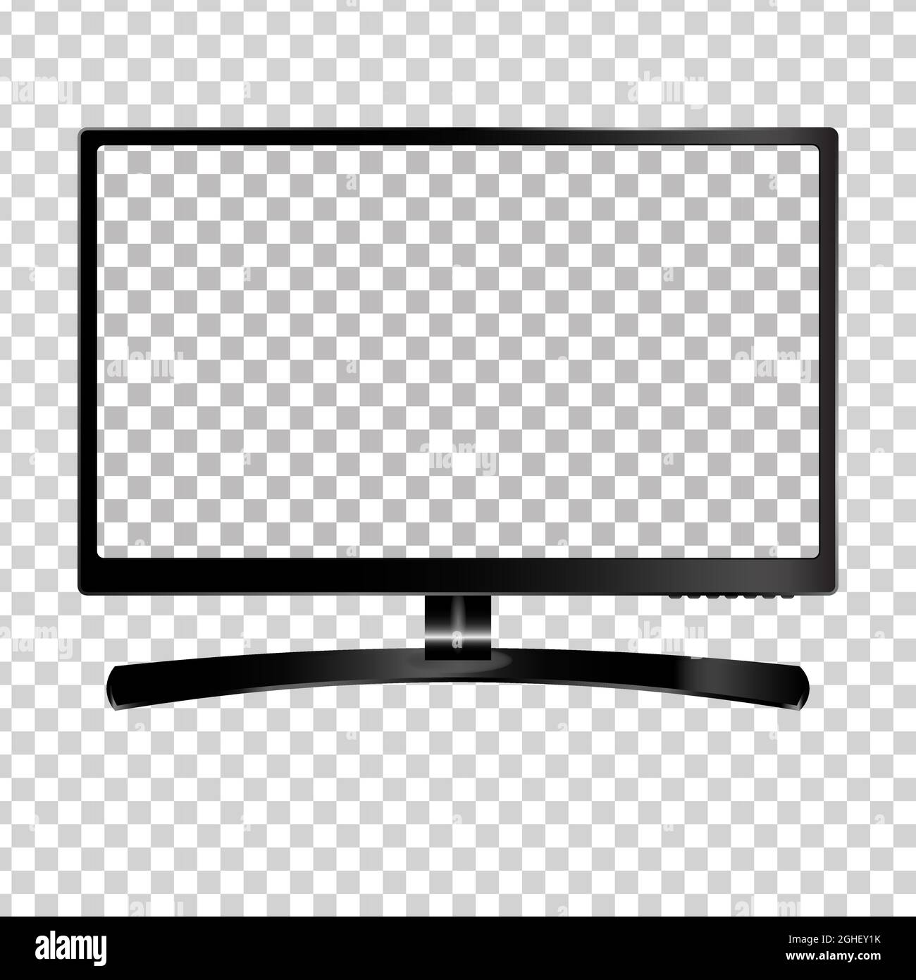 New monitor front and black vector drawing eps10 format isolated on ...