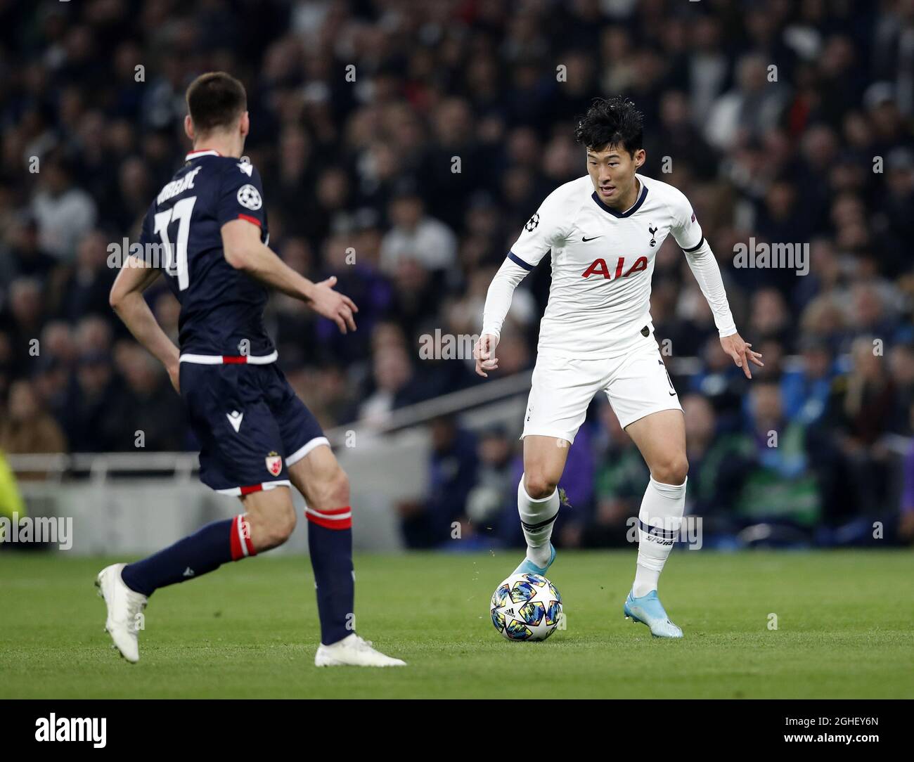 Tottenham's Heung-Min Son during the UEFA Champions League match at the ...