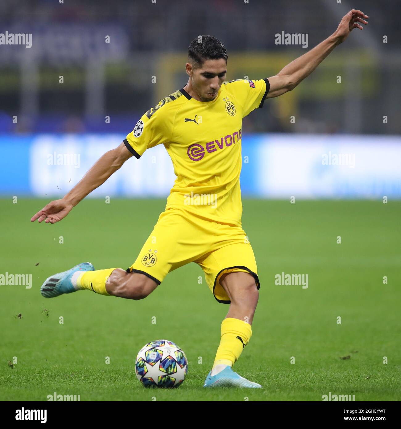 Achraf Hakimi of Borussia Dortmund during the UEFA Champions League ...
