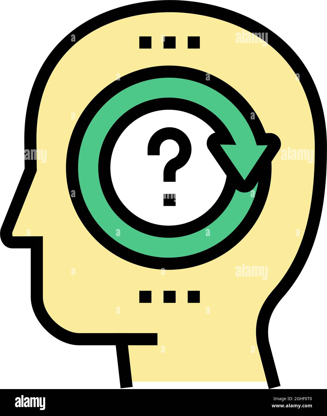 pondering question color icon vector illustration Stock Vector Image ...