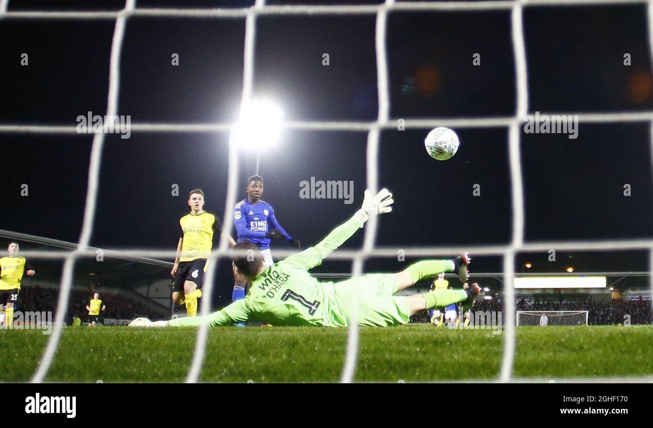 Kelechi Iheanacho of Leicester City goal during the Carabao Cup match ...