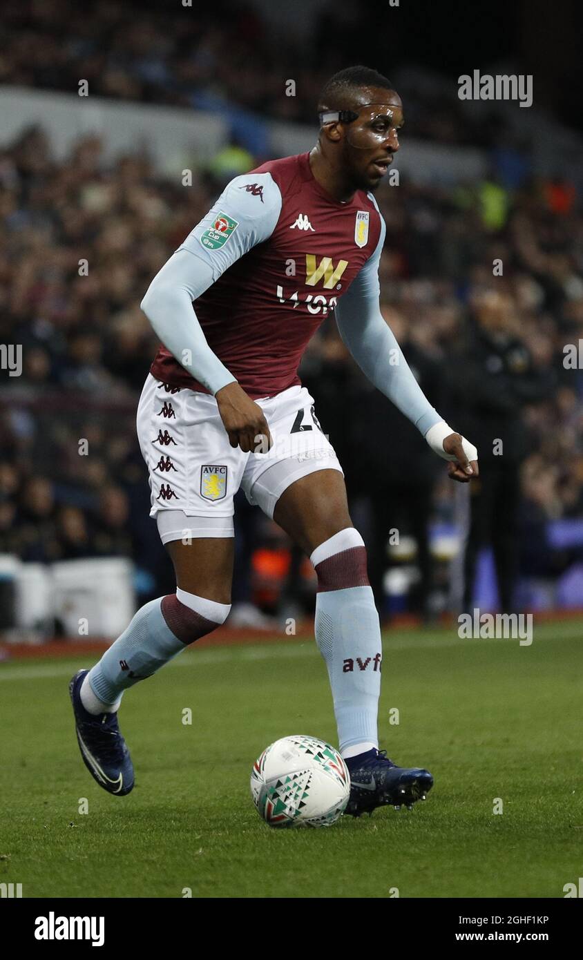 Jonathan Kodjia of Aston Villa during the Carabao Cup match at Villa Park, Birmingham. Picture ...