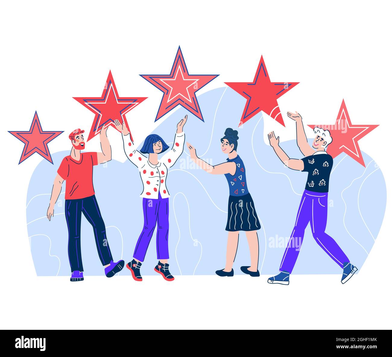 Rating of customers satisfaction and clients feedback. Customers or ...