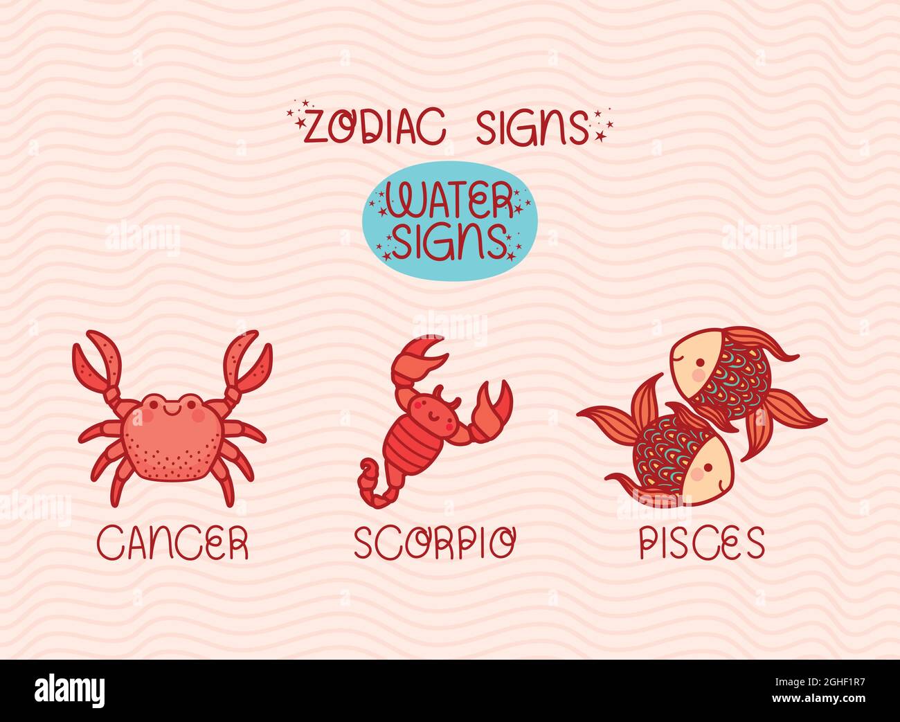 Water Zodiac Signs Stock Vector Image And Art Alamy