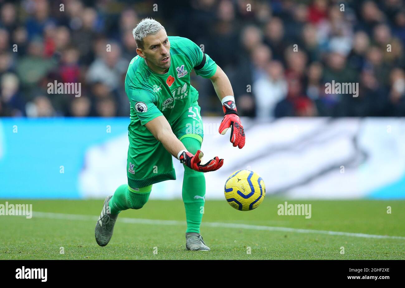 Crystal PalaceÕs goalkeeper Vicente Guaita during the Premier League ...