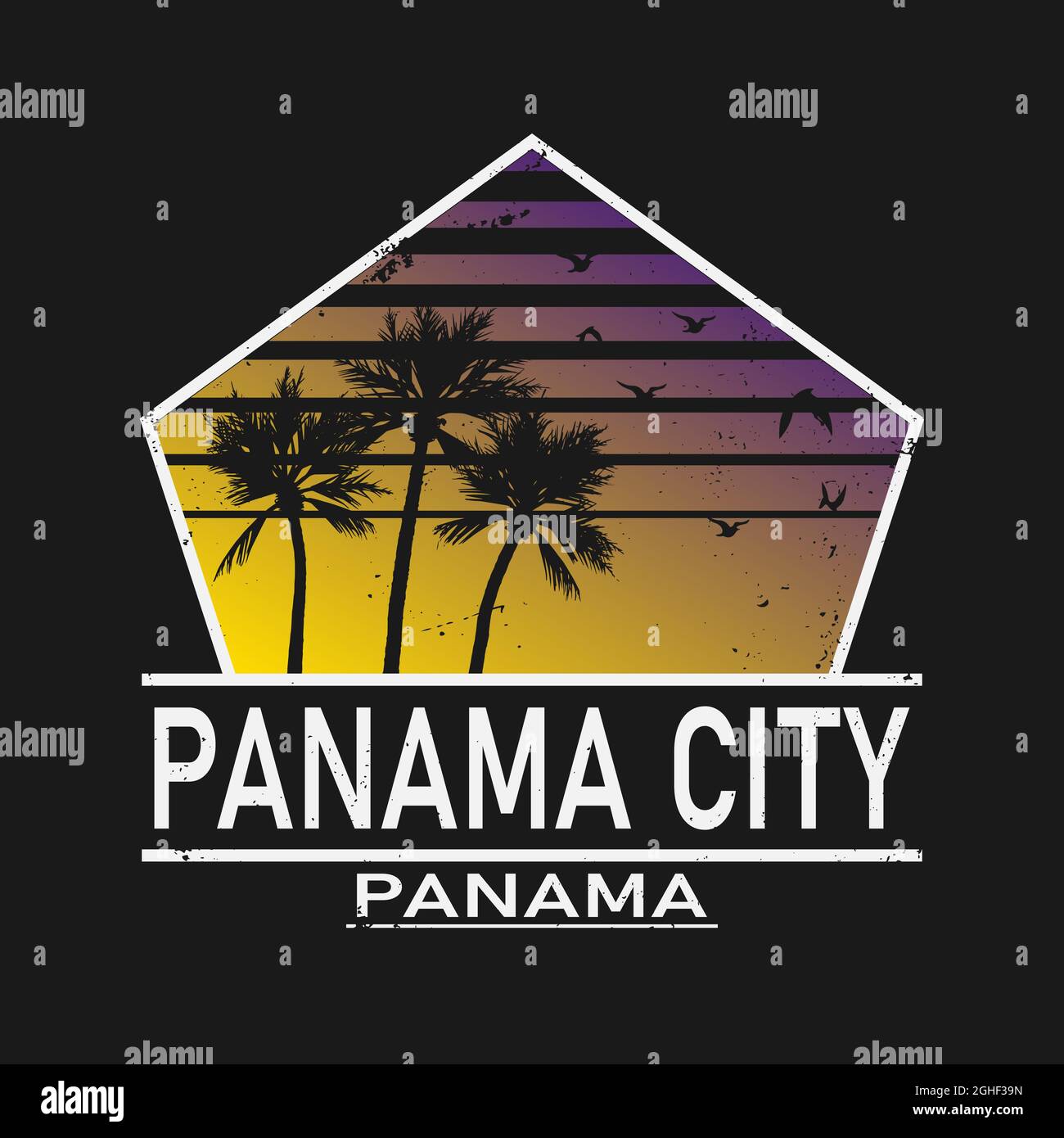 Panama City typography design vector, for t-shirt, poster and other ...