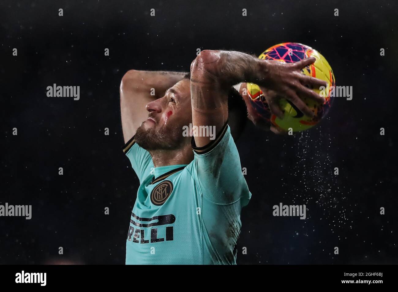 Cristiano Biraghi of Inter during the Serie A match at Stadio Grande ...