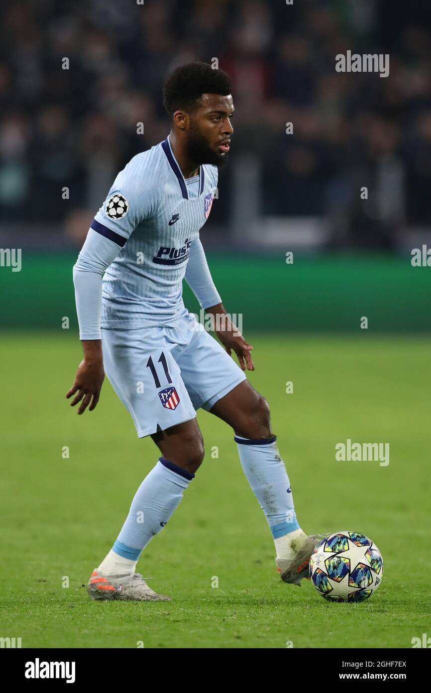 Thomas Lemar of Atletico Madrid during the UEFA Champions League match ...