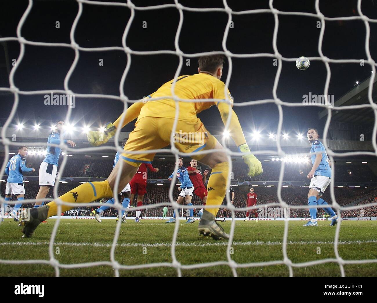 Dejan Lovren of Liverpool scores the equalising goal during the UEFA ...