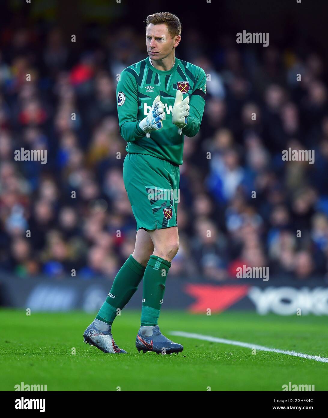 West Ham United goalkeeper David Martin during the Premier League match ...