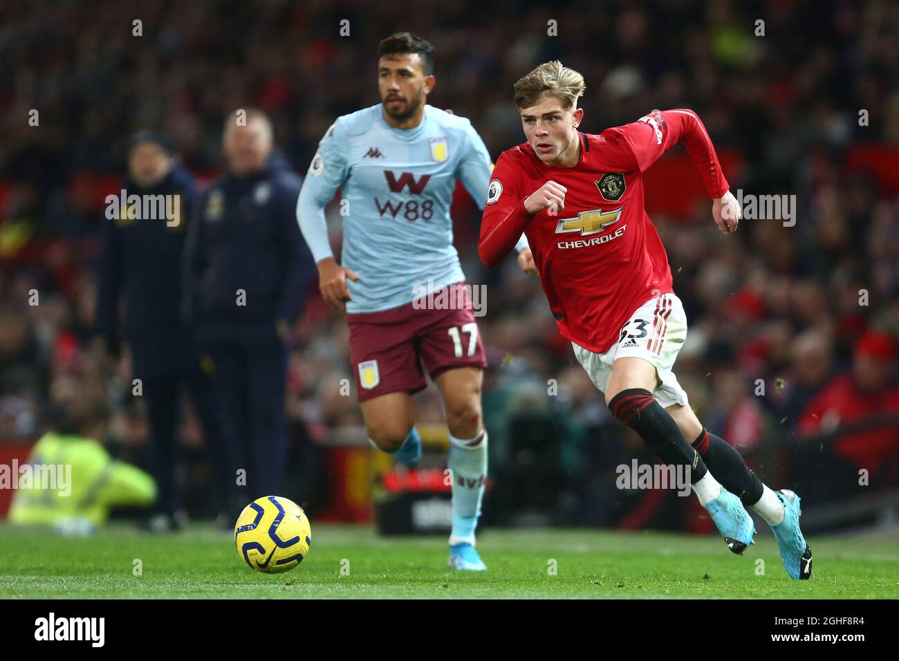 Brandon Williams of Manchester United during the Premier League match ...