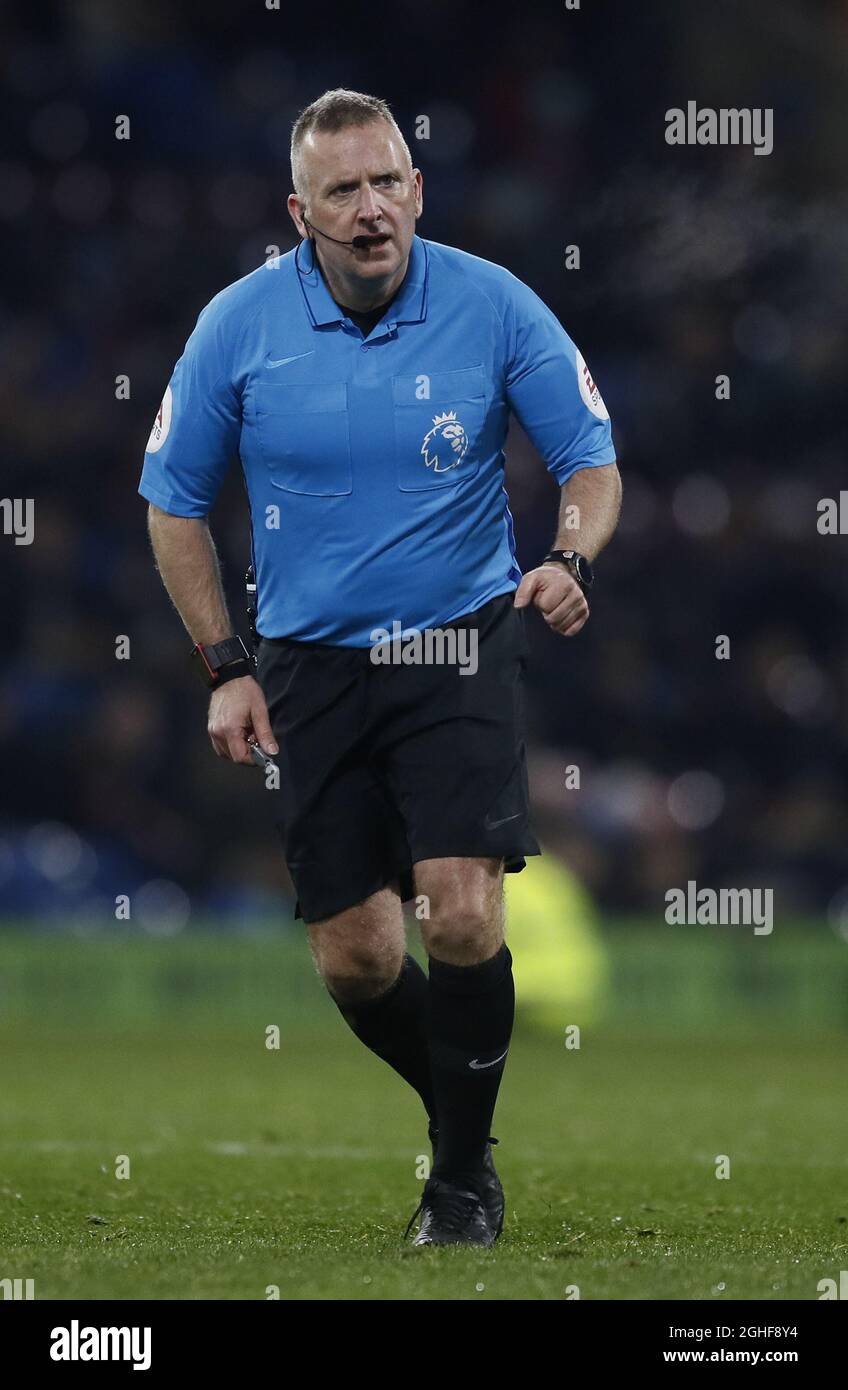 Referee Jonathan Moss during the Premier League match at Turf Moor ...