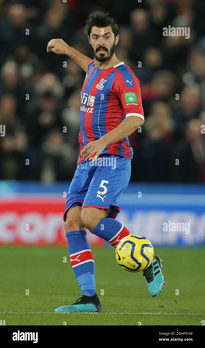 Crystal PalaceÕs James Tomkins during the Premier League match at ...