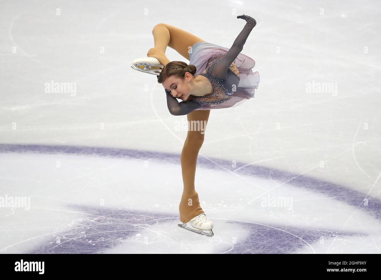 Daria Usacheva of Russia performs at Palavela, Turin. Picture date: 5th ...