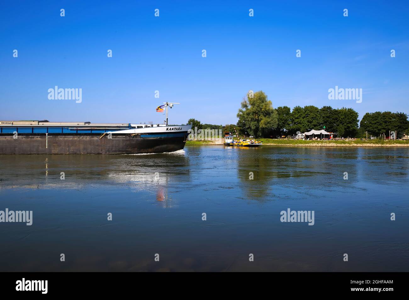 Bronkhorst, Netherlands - July 9. 2021: View on inland waterway vessel ...