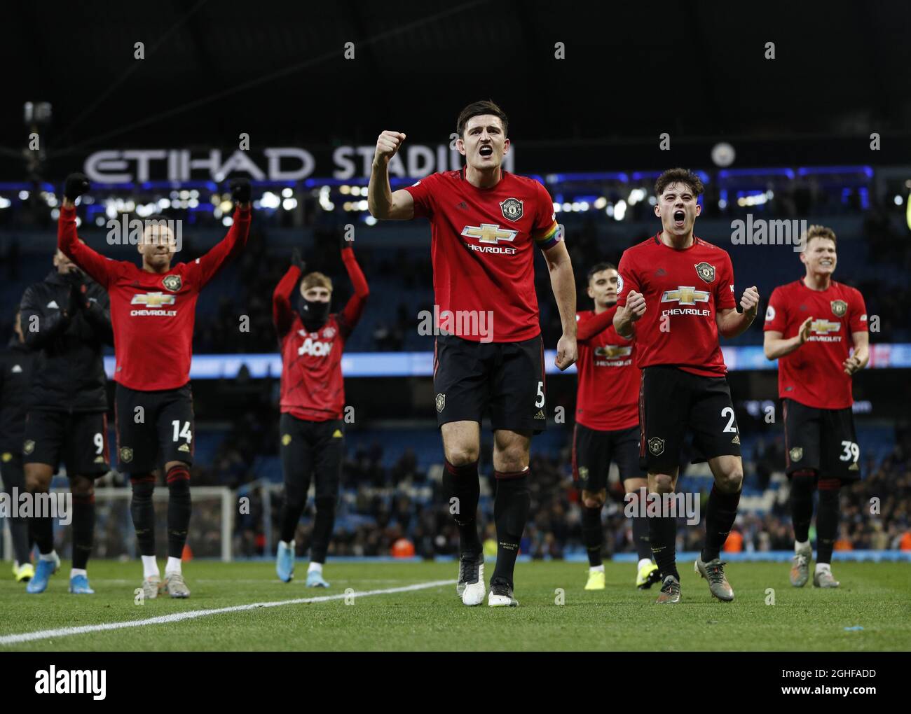 Manchester united players celebration hi-res stock photography and ...