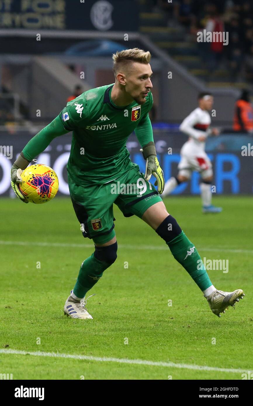 Ionut Radu of Genoa CFC during the Serie A match at Giuseppe Meazza ...