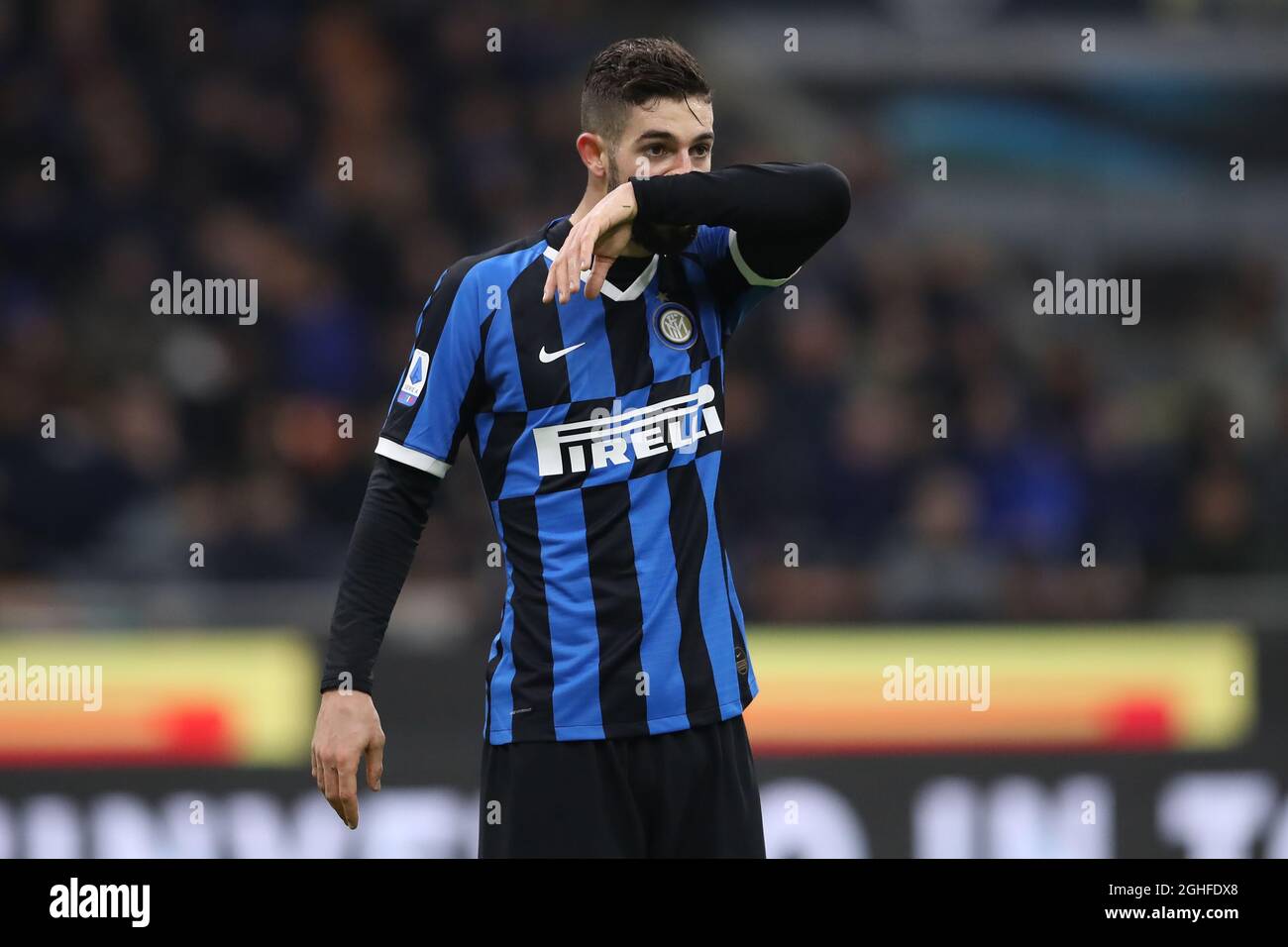 Roberto Gagliardini of Inter during the Serie A match at Giuseppe ...